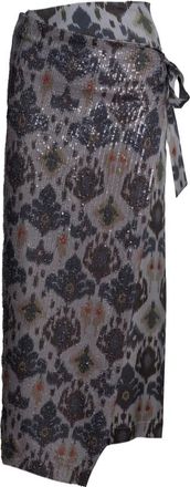 Bazar Deluxe Femme, Jupes, Gris, Taille: 38 FR Wrap Skirt