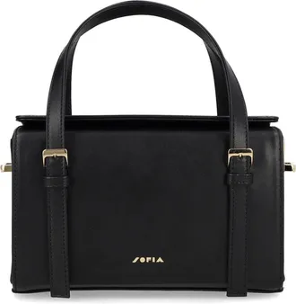 Vix Womens Mini Belmondo Bag Black Calf Leather Handbags Hand