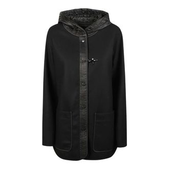 Fay Kapuzenmantel - - Coats - Damen - Schwarzk - S