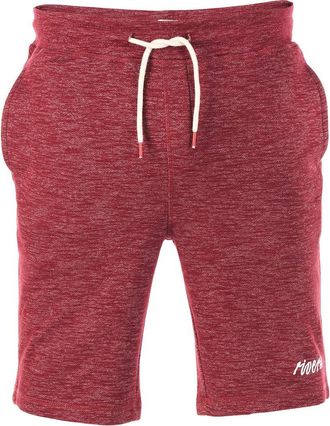 Riverso Kurze Hosen Herren Sport Regular Fit RIVMike Sweat Short Bermuda Sweatshorts Sommer Hose, Größe:3XL, Farbe:Burgundy Red Melange