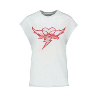 Zadig&Voltaire Femme, Tops, Blanc, Taille: 38 FR Cloe T-Shirt
