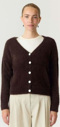 Vero Moda Malli Strickjacke mit U-Ausschnitt in Braun