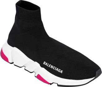 Balenciaga Low-Top Sneaker - Black Magenta Speed Sneaker - Gr. 38 (EU) - in Schwarz - f&uuml;r Damen
