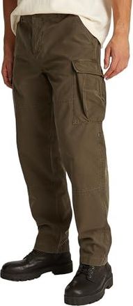 Tommy Hilfiger Pantalon Cargo Homme Satin Backed Relaxed Fit, Vert (Army Green), 32W/34L