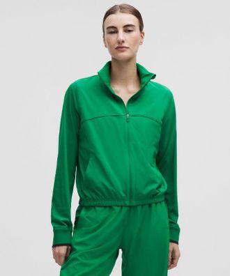 lululemon Court Rival Tennis-Trainingsjacke für Frauen - Größe 10 in Raceway Green
