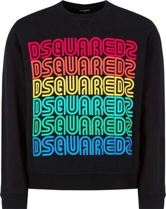Dsquared2 Homme, Sweatshirts et sweats &agrave; capuche, Noir, Taille: S SweaT-shirt