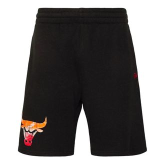 New Era Schwarze Bulls Ski Print Shorts - - Shorts - Herren - Schwarzk - L