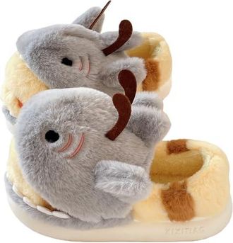 Generic Pantoufles en coton pour femme - Chaudes et antid&eacute;rapantes - Pour lhiver et la maison, jaune, 37 EU