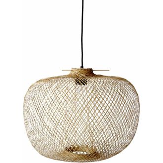 Bloomingville [NEUWERTIG] B-Ware Bloomingville Bambus Pendelleuchte Deckenlampe H&auml;ngeleuchte Geflochten 1 Flammig