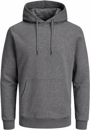 Jack & Jones Jjebasic Sweat Hood Noos Capuche, M&eacute;lange de Gris Moyen, 2XL Homme