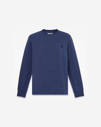 Timberland Dunstan River Langarmshirt in schmaler Passform mit Stickerei f&uuml;r Herren in Dunkelblau, Herren, Blau, Gr&ouml;&szlig;e