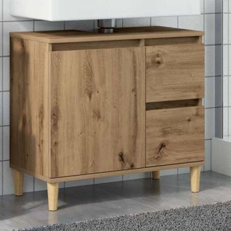 vidaXL Vidaxl - Armoire lavabo ch&ecirc;ne artisanal 65x33x60 cm bois ding&eacute;nierie