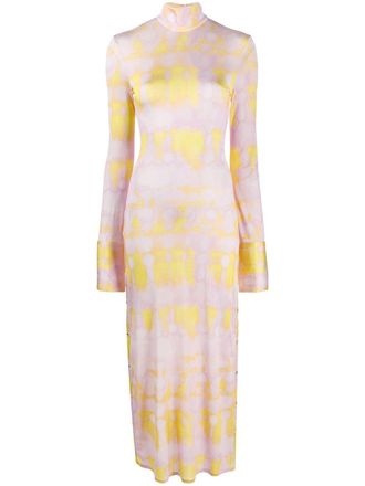 Ellery robe boutonn&eacute;e &agrave; imprim&eacute; tie dye - Rose