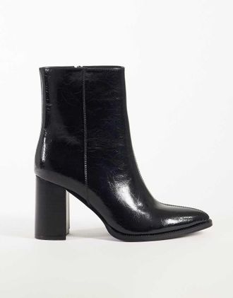 Threadbare spitze Stiefelette mit Absatz in Schwarz