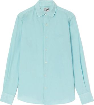 MC2 Saint Barth Homme, Chemises, Bleu, Taille: XL Chemise en voile de coton