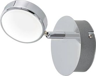 Eglo LED Wandlampe Salto, Wandleuchte, Wandstrahler aus Metall und Kunststoff, Wohnzimmerlampe in Chrom, LED Flurlampe warmweiß