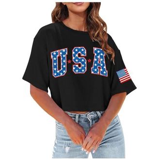 Generic Haut court d&eacute;t&eacute; graphique &agrave; manches courtes tendance athl&eacute;tique coupe ample d&eacute;contract&eacute; 2025 demi-chemises habill&eacute;es pour sortir T-shirts mignons pour