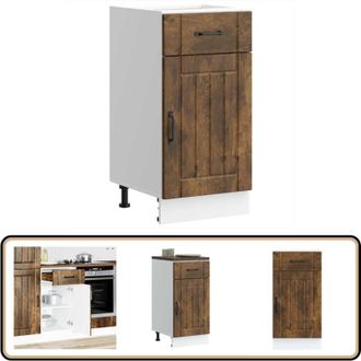 vidaXL Vidaxl - Armoire de cuisine Lucca chêne fumé bois ingénierie