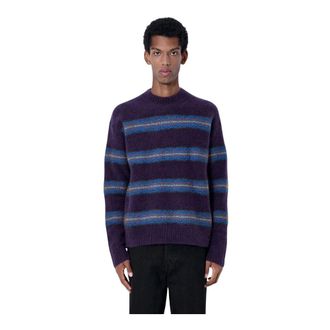 Dries Van Noten Master Boucle Streifen Pullover - - Knitwear - Herren - Lila - S