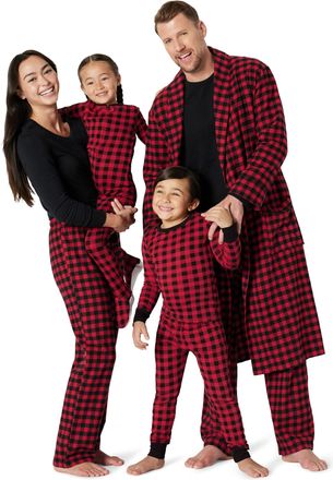 Amazon Essentials Herren Passende Weihnachts-Pyjama-Sets für die ganze Familie, Klassisches Buffalo-karo, XXL