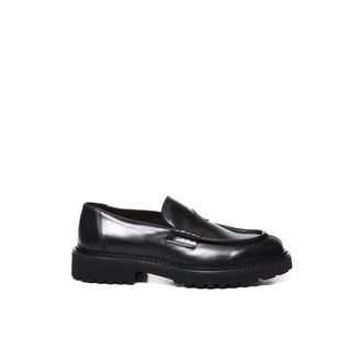 Doucal's Homme, Chaussures, Noir, Taille: 40 1/2 EU Mocassins en cuir noir