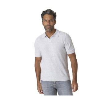 Gran Sasso Graues geh&auml;keltes Skipper-Polo - - Tops - Herren - Blau - 3XL