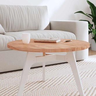 vidaXL Dessus de table &Oslash;70x2,5 cm rond bois massif de h&ecirc;tre vidaXL