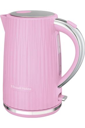 Russell Hobbs Wasserkocher Wasserkocher, Hellrosa, Kunststoff, 1,7 L, 16x25x22.5 cm, Gr&uuml;ner Punkt, 360&deg;-Sockel, weit aufklappbarer Deckel, herausnehmbarer Filter, B