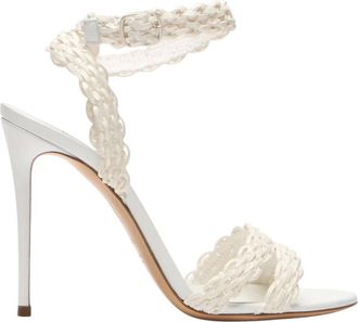 Casadei Femme, Chaussures, Blanc, Taille: 38 1/2 EU Avenida Julia Sandal