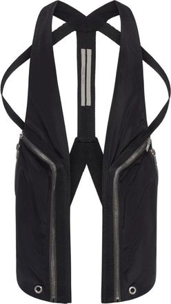 Rick Owens Homme, Vestes, Noir, Taille: S Nylon Zip Vest