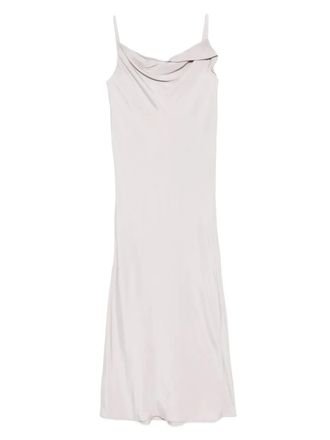 Recto robe Drapery Neckline Slip - Gris