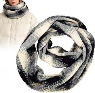 Generic &Eacute;charpe Infinity pour femme, douce, l&eacute;g&egrave;re et chaude avec poche &agrave; fermeture &eacute;clair, &eacute;charpe tour de cou pour femme - pour le quotidien, les trajets d&eacute;