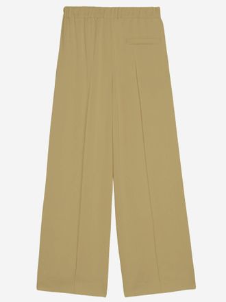 Jil Sander Womens Cotton Trousers Beige