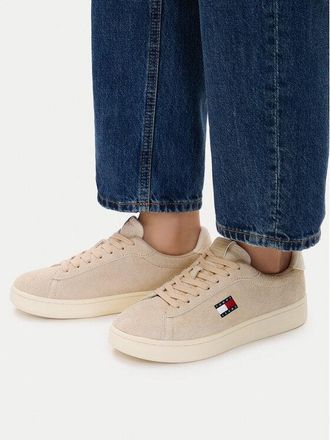 Tommy Jeans Sneakers Logo Suede Archive EN02985 Beige