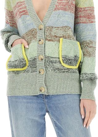Cormio Oversized Wool Blend Cardigan - Multicolor