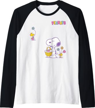 Peanuts Snoopy & Woodstock - Blumen und Ostereier Raglan