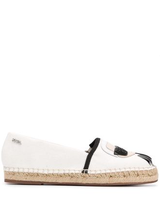 Karl Lagerfeld Karl Espadrilles mit Applikationen - Wei&szlig;