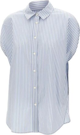 Woolrich Femme, Blouses et Chemises, Bleu, Taille: 36 FR Chemise en coton ray&eacute;