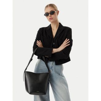 Calvin Klein Handtasche Calvin Klein Foil Logo Medium LV04F3736G Schwarz