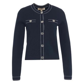 Michael Kors Stitch Cardi - - Knitwear - Damen - Blau - L