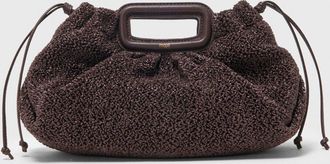Maje Clutch Mipli Mit Boucl&eacute;-effekt - Dunkelbraun - Maje