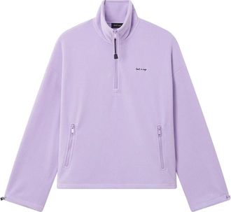 Tout à Coup Fleece-Sweatshirt mit halblangem Reißverschluss - Violett