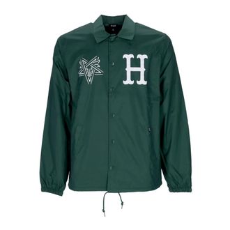 HUF Waldgr&uuml;ne Trainerjacke mit Thrasher - - Jackets - Herren - Gr&uuml;n - S
