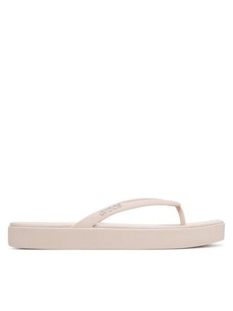 Crocs Zehentrenner Miami Square Flatform Flip 214161 Creme