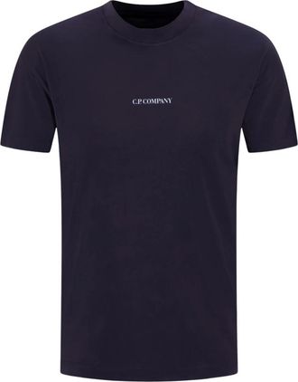 C.P. Company C.p. Company, Homme, Tops, Bleu, Taille: S T-Shirt Logo Manches Courtes 30/1 Jersey