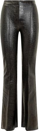 Elisabetta Franchi Femme, Pantalons, Noir, Taille: 42 FR Pantalon &agrave; imprim&eacute; crocodile