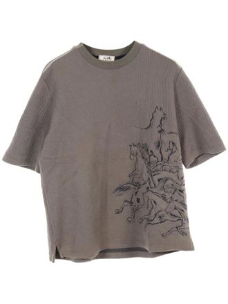 Hermès t-shirt Caval Card (années 2010) - Gris