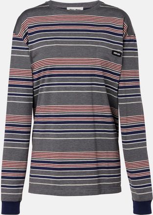 Miu Miu T-shirt oversize ray&eacute; en coton