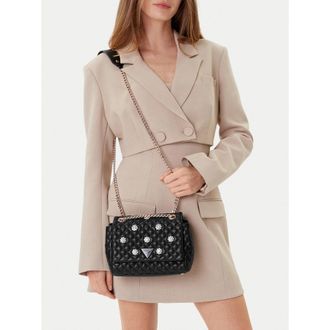 Guess Handtasche Guess Everlee HWEG86 79210 Schwarz