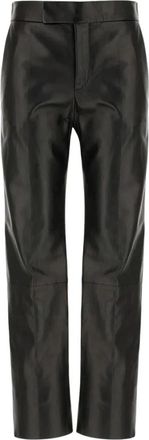 Alberta Ferretti Gerade geschnittene Lederhose - - Trousers - Damen - Schwarzk - M